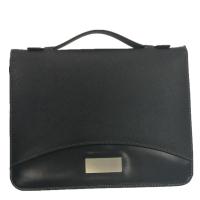China Waterproof Portable Zippered Leather Portfolio , PU Leather File Folder With Zipper for sale