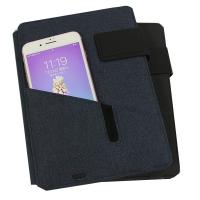 China Custom Logo Ultraportable Wireless Charger Notebook , Foldable Power Bank Padfolio for sale