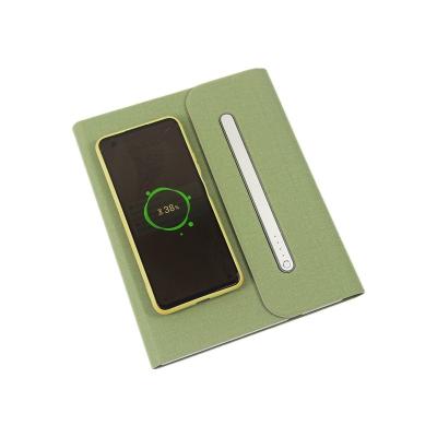 China Leather Wireless Charging Notebook for sale
