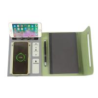 China Leather Wireless Charging Notebook for sale