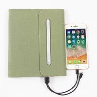 China Leather Wireless Charging Notebook for sale
