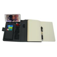 China 5W Waterproof Padfolio With Power Bank , Multifunctional Notebook Wireless Charger for sale