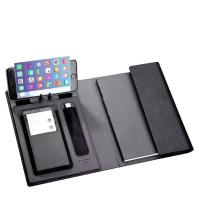 China Multiscene 15W Power Bank Passport Case , Ultraportable Leather Notebook Holder for sale