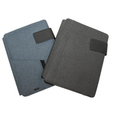 China Wireless Charging Power Bank Notebook A5 PU Leather 80 Sheets for sale