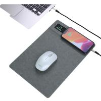 China Customized Led brand logo wireless charging office mouse pad for mobile phone charging for sale