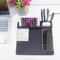 China Wireless Charging Mouse Pad Fast Charging Multifunctional Mouse Pad pu leather mouse pad for sale