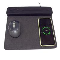 China Multifunctional 10w Wireless Charging Mouse Pad PU Leather Portable Storage for sale