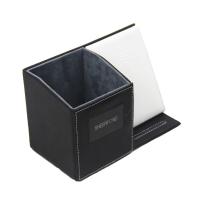 China Custom Logo LED Lights Leather Pen Holder Multiscene With Phone Charger Nonslip for sale