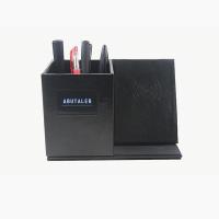 China Recycled Washable Leather Pen Holder Wireless Charger Multiscene LED Lights for sale