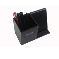 China Recycled Washable Leather Pen Holder Wireless Charger Multiscene LED Lights for sale