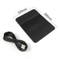 China Custom LED Wireless Charging Mouse Pad 10W Natural Rubber Non-Slip Desktop Office Gift for sale