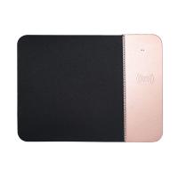 China Custom LED Wireless Charging Mouse Pad 10W Natural Rubber Non-Slip Desktop Office Gift for sale