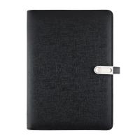 China Multifunctional PU Leather B5 Wireless Charging Notebooks With Magnetic Flap for sale