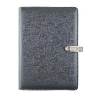 China Multifunctional PU Leather B5 Wireless Charging Notebooks With Magnetic Flap for sale