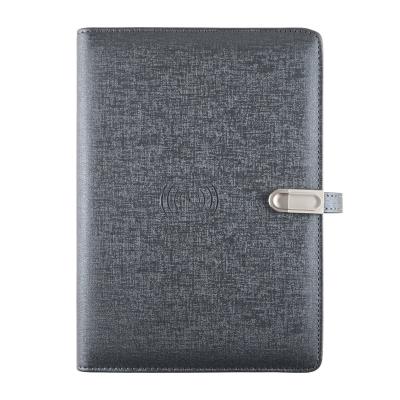 China PU Leather B5 Wireless Charging Notebooks With Magnetic Flap Multifunctional for sale