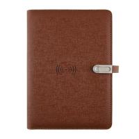 China Multifunctional PU Leather B5 Wireless Charging Notebooks With Magnetic Flap for sale