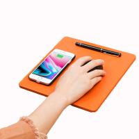 China Recyclable Natural Leather Mouse Pad For Gaming Waterproof USB Charging for sale