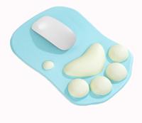 China Waterproof Reusable Cat Paw Mouse Mat , Multipurpose Kitty Paw Mouse Pad for sale