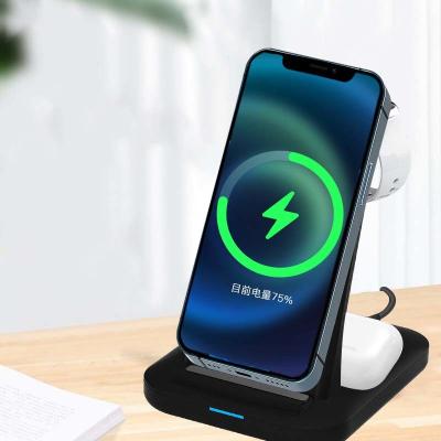 China 3 in 1 Nonslip Wireless Charger Dock Fast Charging Stand for Phone with 15W Output for sale