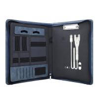 China Multipurpose Leather Binder Portfolio , Portable Zipped Conference Folder for sale