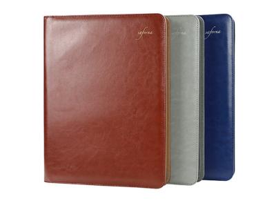 China PU Leather Business Portfolio Folder Handheld Executive Padfolio with Zipper A4 Size for sale
