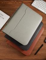 China Ultraportable Leather Business Portfolio Folder Reusable Handheld Custom Logo for sale