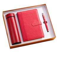 China Custom Logo PU Leather Notebook Pen Set Business Gift with Insulated Mug 3 Piece for sale