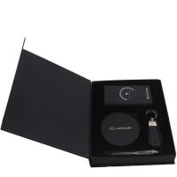 China Rechargeable Wireless Power Bank Notebook Keychain Pen Cup Gift Set Business Gift for sale