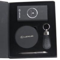 China Rechargeable Wireless Power Bank Notebook Keychain Pen Cup Gift Set Business Gift for sale