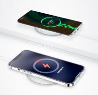 China 15W Fast Charge Magnetic Wireless Charger Ultraportable Round Zinc Alloy Charging Pad for sale