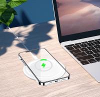 China 15W Fast Charge Magnetic Wireless Charger Ultraportable Round Zinc Alloy Charging Pad for sale