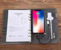 China Custom Power Bank Notebook Corporate Gift Portable Ultrathin Leather Material for sale