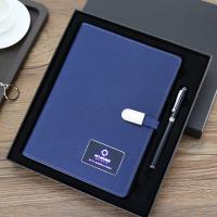 China Custom Power Bank Notebook Corporate Gift Portable Ultrathin Leather Material for sale