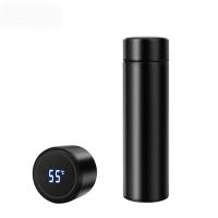China LED Temperature Display Stainless Steel Vacuum Bottle 500ml Non-Slip Thermos for sale