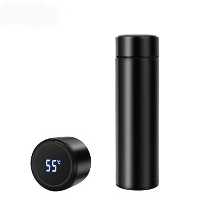 China LED Temperature Display Stainless Steel Vacuum Bottle 500ml Non-Slip Thermos for sale