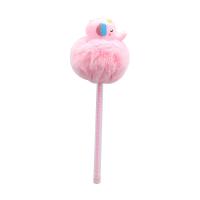 China Plastic Pink Fluffy Pastel Plush Pen 0.5mm Nib Ultralight Durable for sale