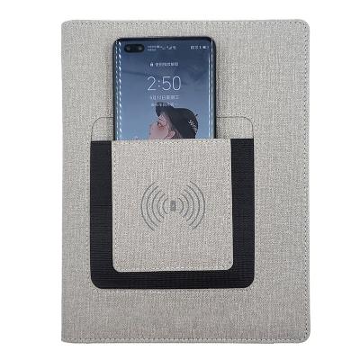China Multipurpose Folding Power Bank Notebook Folder 6 Rings Leather Material for sale