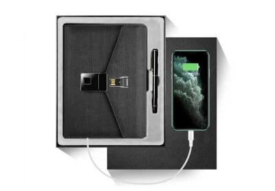 China Smart Notebook Password Lock Notepad with Wireless Charging 160 Pages PU Leather for sale