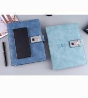 China Waterproof Multiscene PU Leather Notebook , Recyclable Notepad With Power Bank for sale