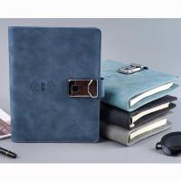 China Waterproof Multiscene PU Leather Notebook , Recyclable Notepad With Power Bank for sale