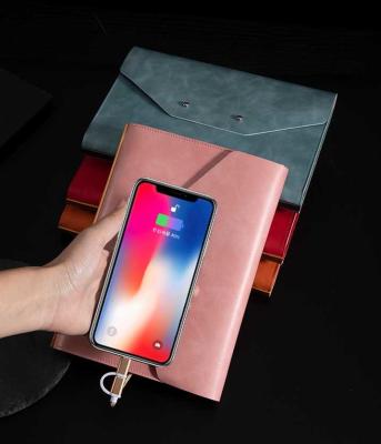 China Folding Reusable Notepad With Power Bank , Multiscene Phone Charging Notebook for sale