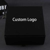 China Custom Black Gift Box Cube with Lid Reusable Paper Gift Box 20x20x20 cm for sale