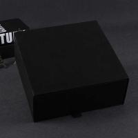 China Custom Black Gift Box Cube with Lid Reusable Paper Gift Box 20x20x20 cm for sale