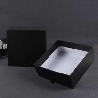 China Custom Black Gift Box Cube with Lid Reusable Paper Gift Box 20x20x20 cm for sale