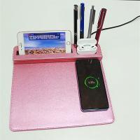 China ultraportable Wireless Charging Mouse Pad With Pen Holder lightweight 10W for sale