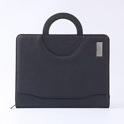 China A4 Ring Binder Leather Business Portfolio Multicolor Portable Custom Logo for sale