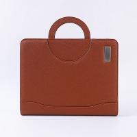 China A4 Ring Binder Leather Business Portfolio Multicolor Portable Custom Logo for sale