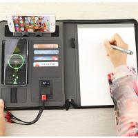 China A4 Ring Binder Leather Business Portfolio Multicolor Portable Custom Logo for sale