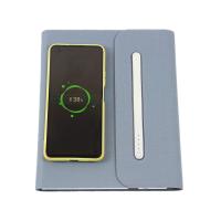 China Foldable Portable Wireless Charging Notebook Diary With Powerbank for sale