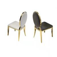 China Luxury Modern SS Dining Chairs Fleece / PU Seat With Backrest for sale
